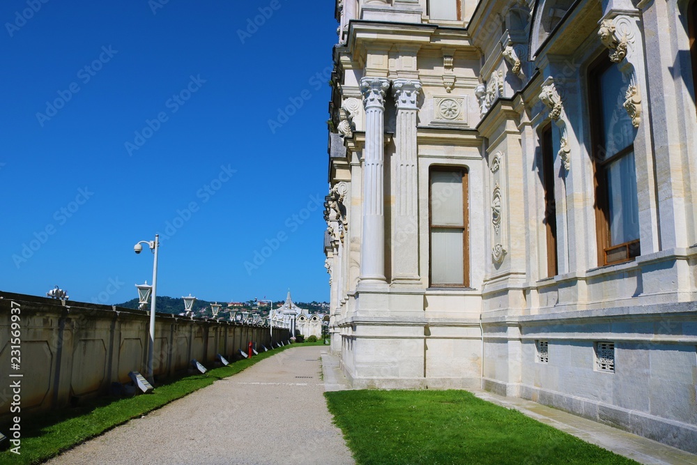 Beylerbeyi palace in Istanbul, Turkey. Antique and modern palace. Old ...
