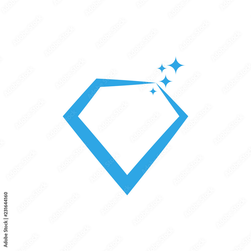 Sparkling diamond graphic design template vector illustration Stock ...