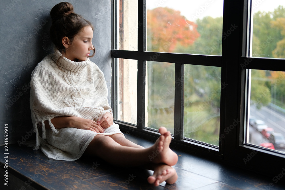 Boy Sitting Alone Sad Thinking