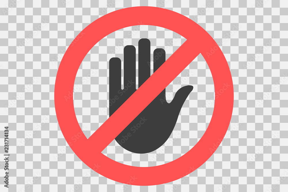 Vettoriale Stock Do not touch icon. Hand forbidden sign, no entry, do ...