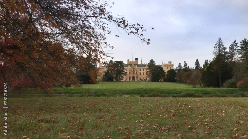 Lednice-Valtice Cultural Landscape in autumn, Czech Republic. Lednice ...