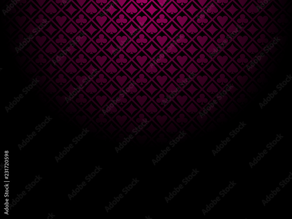 Purple card suits background shadow Stock Vector | Adobe Stock