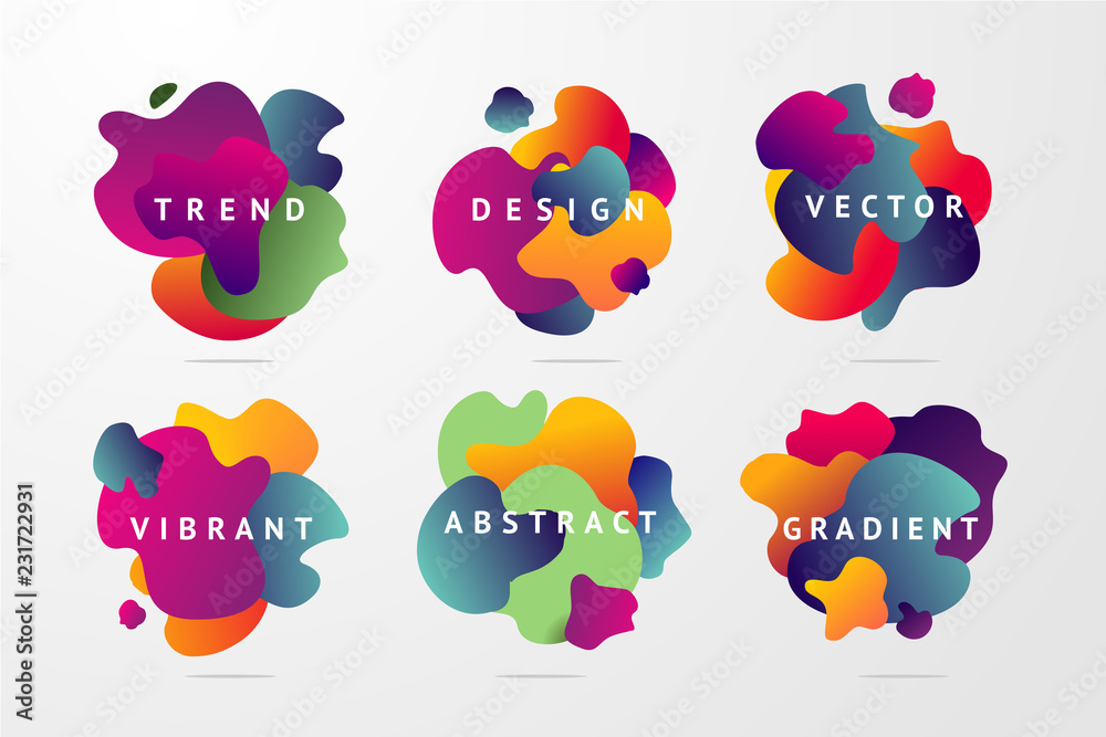 Minimal backgrounds set for cover, posters and logo. Color sign ...