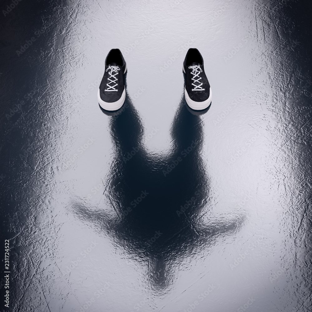 Invisible Sad Fat man standing. Create your own reality, DIY. Healthy ...