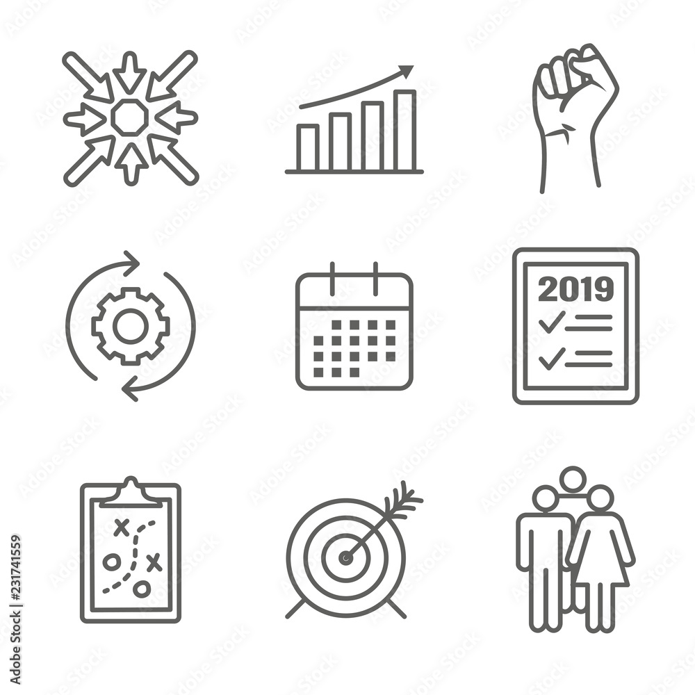 2019 SMART Goals Vector graphic with Smart goal keywords Stock Vector ...