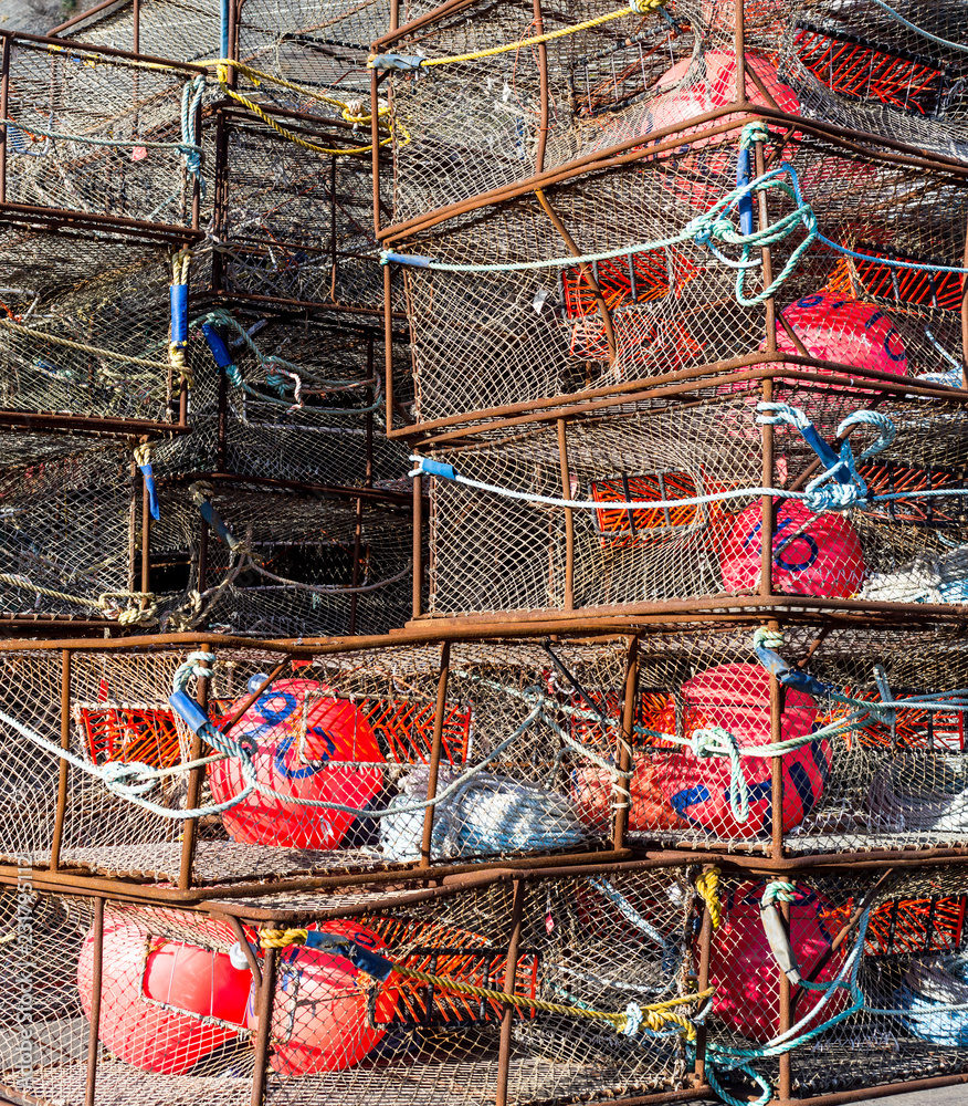 Stacked Crab Pots Stock Photo | Adobe Stock