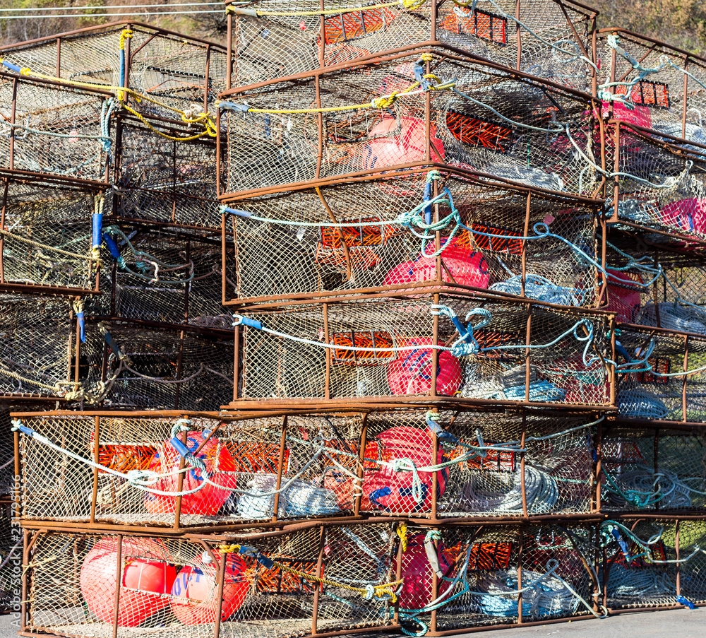 Stacked Crab Pots Stock Photo | Adobe Stock
