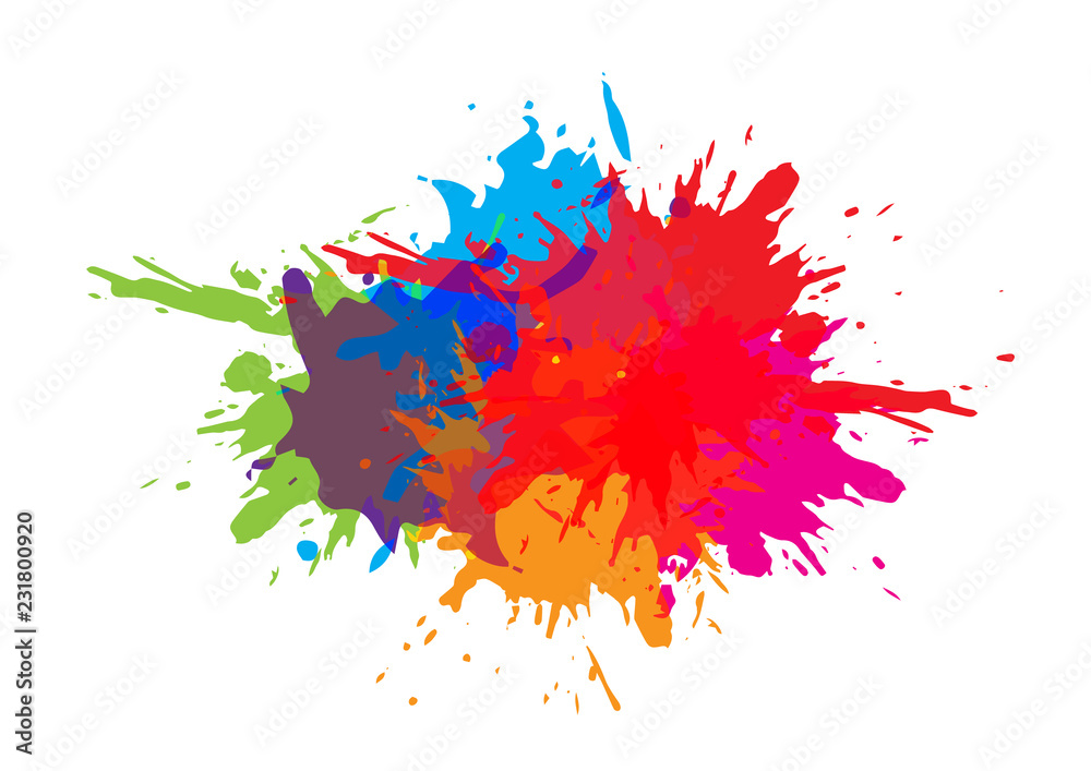 abstract splatter color background. illustration vector design Stock ...