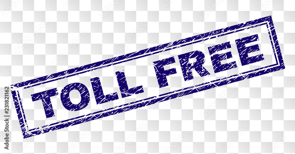 Vecteur Stock TOLL FREE stamp seal print with rubber print style and ...