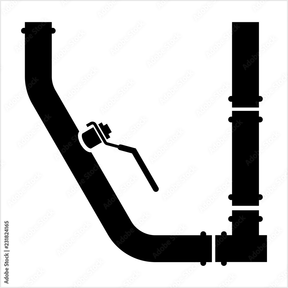 Pipe Icon, Pipe Fitting Icon Stock Vector | Adobe Stock