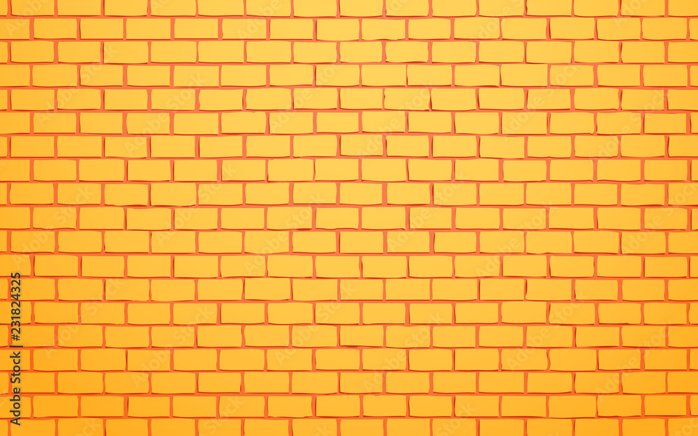 yellow brick wall vector illustration background Stock Vector | Adobe Stock