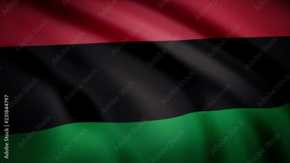 Pan-African flag. Consisting of three equal horizontal stripes red ...