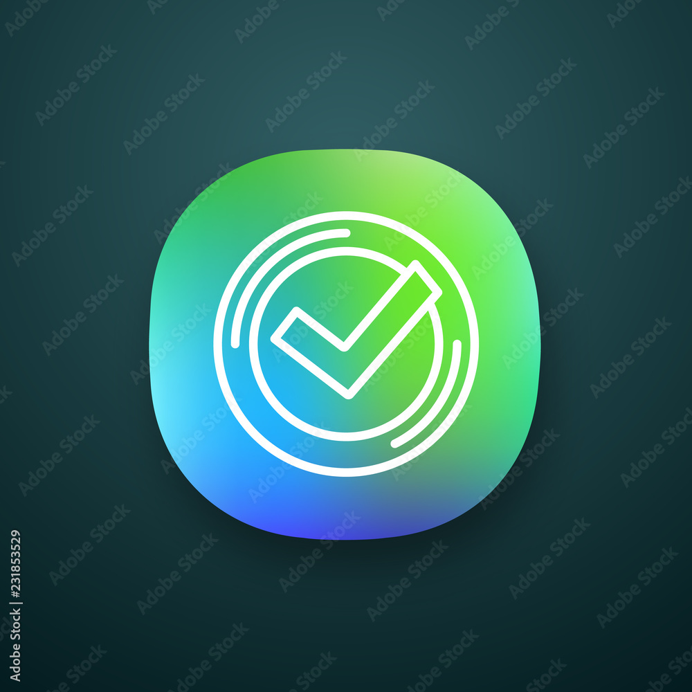 Checkmark app icon Stock Vector | Adobe Stock