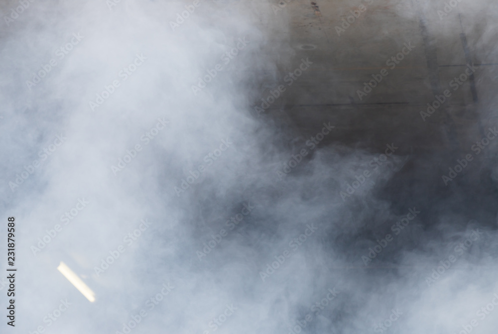 white smoke from fire building. fire escape. Stock Photo | Adobe Stock