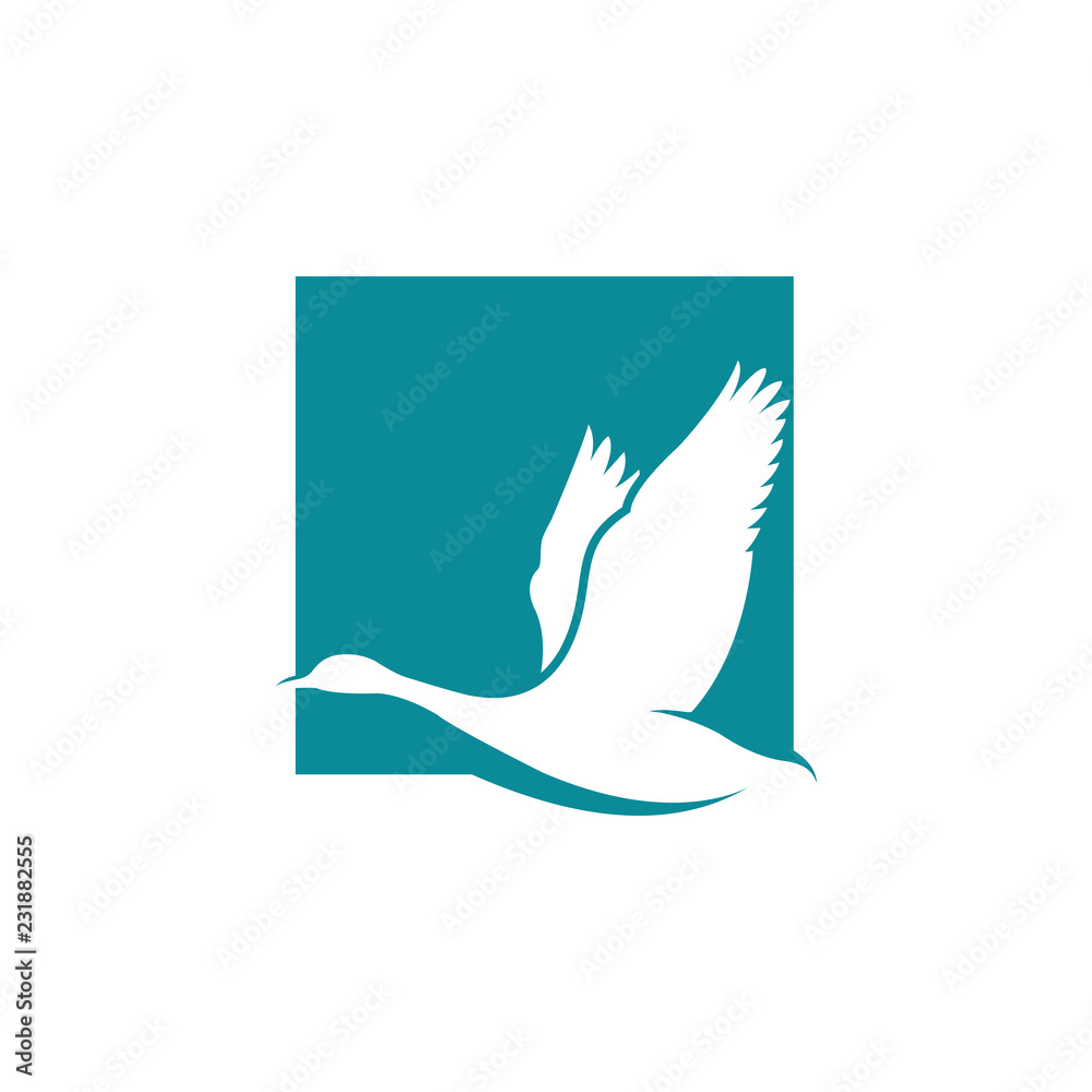 Flying Goose logo design inspiration Stock Vector | Adobe Stock