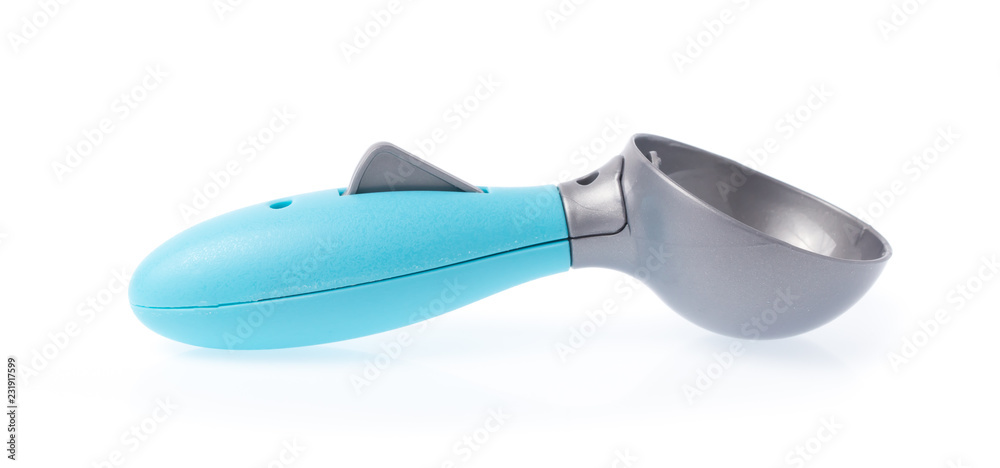 blue ice cream scoop isolated on white background Stock Photo | Adobe Stock