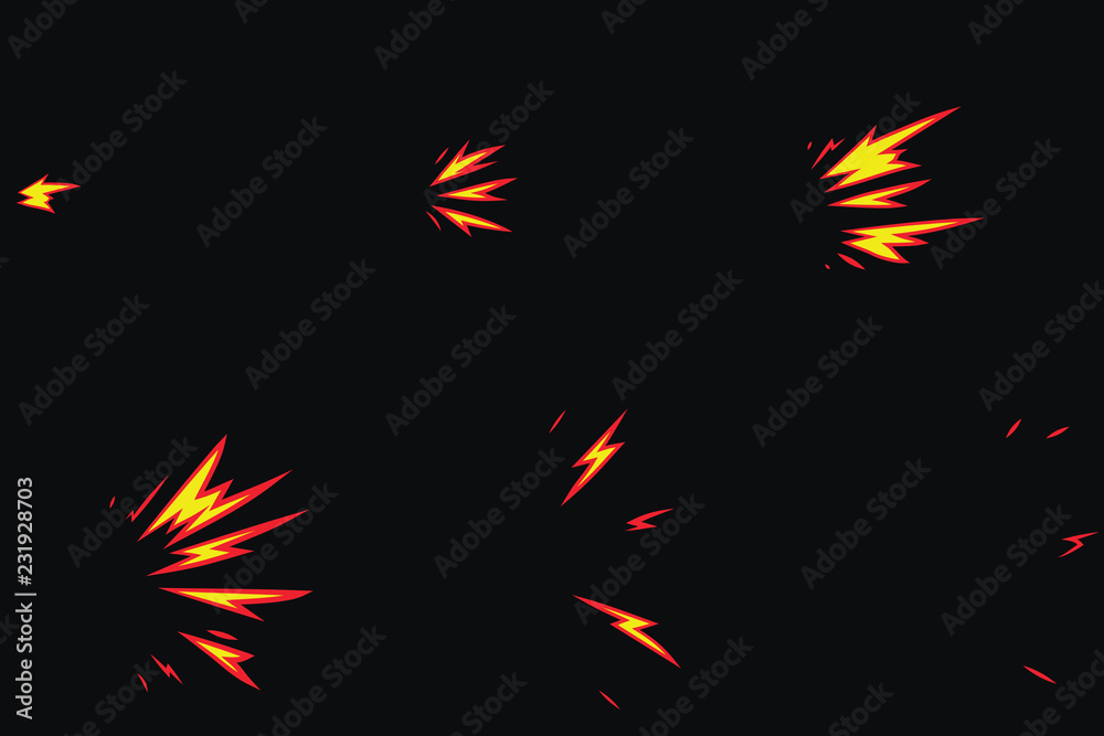 Cartoon burst explosion animation sprites sheet 素材庫向量圖 | Adobe Stock