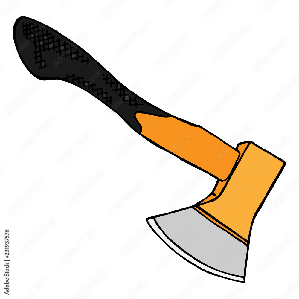 Ax isolated on white. Vector illustration of an ax. Hand drawn ax ...
