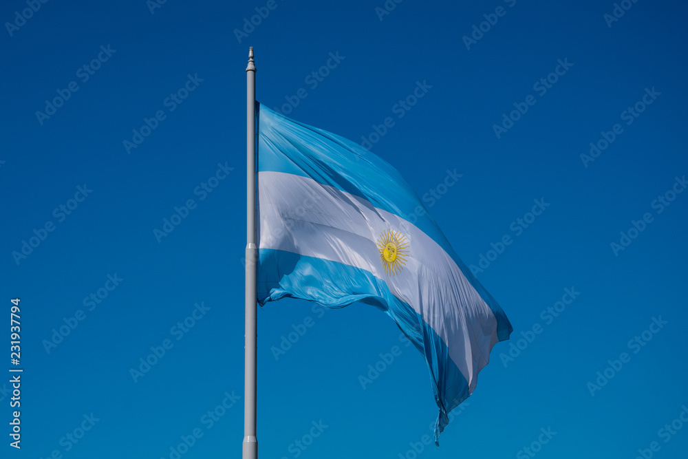 The flag of Argentina (Bandera argentina - Bandera Nacional) is a ...