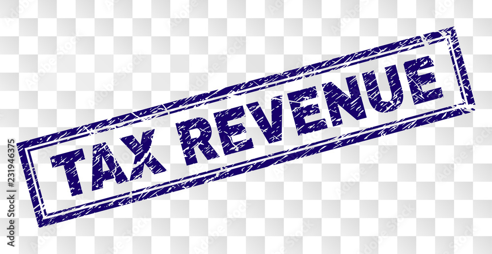 Vettoriale Stock TAX REVENUE stamp seal print with rubber print style ...