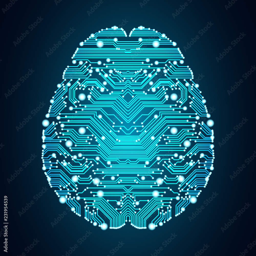 Big data and artificial intelligence concept. Machine learning and ...