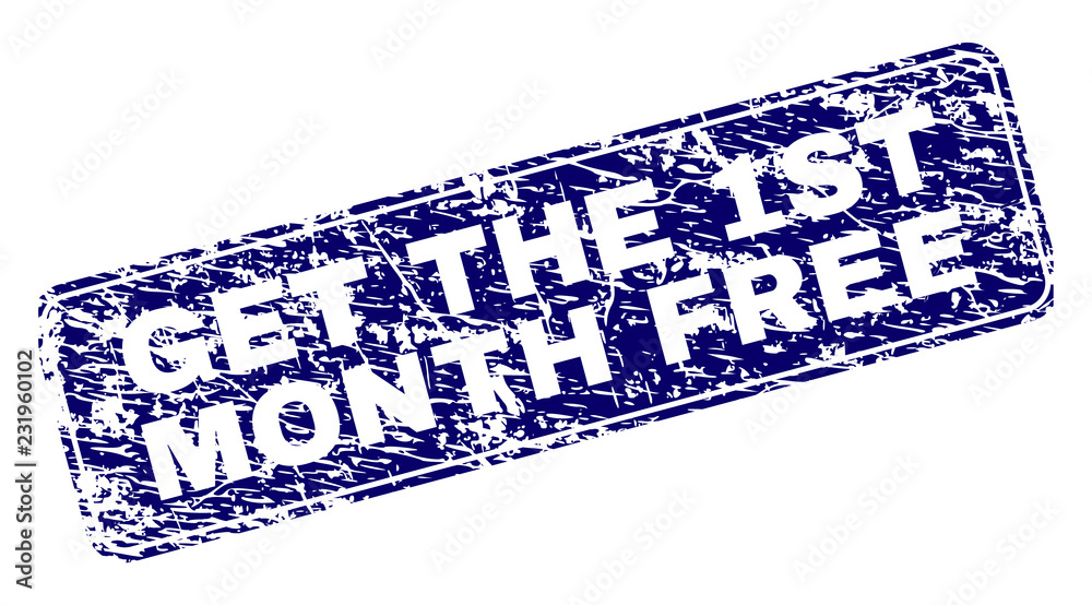 GET THE 1ST MONTH FREE stamp seal print with distress texture. Seal ...