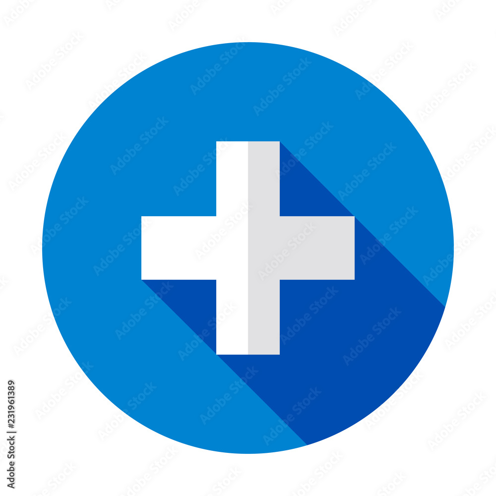 Plus Button icon vector isolated on white background, logo concept of ...