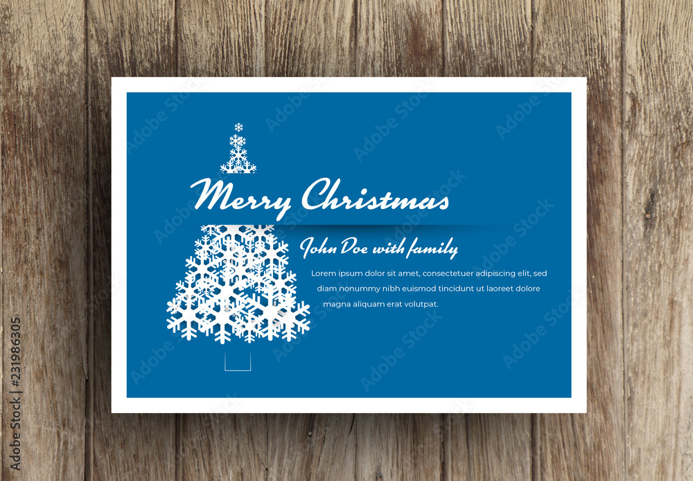 Christmas Card Layout Stock Template | Adobe Stock