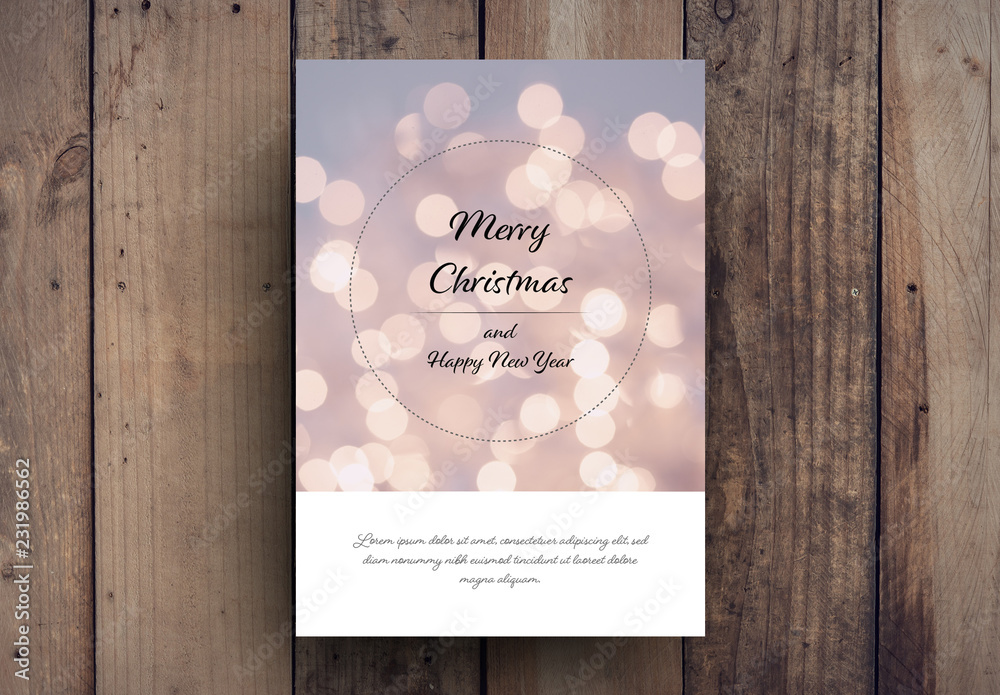 Christmas Card Layout Stock Template | Adobe Stock