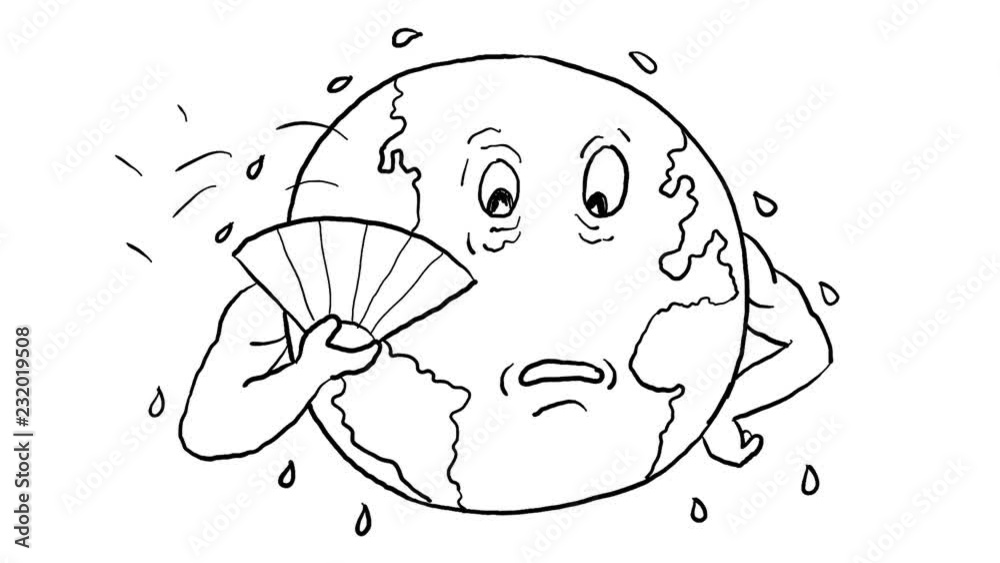 2d Animation motion graphics showing a black and white drawing of ...