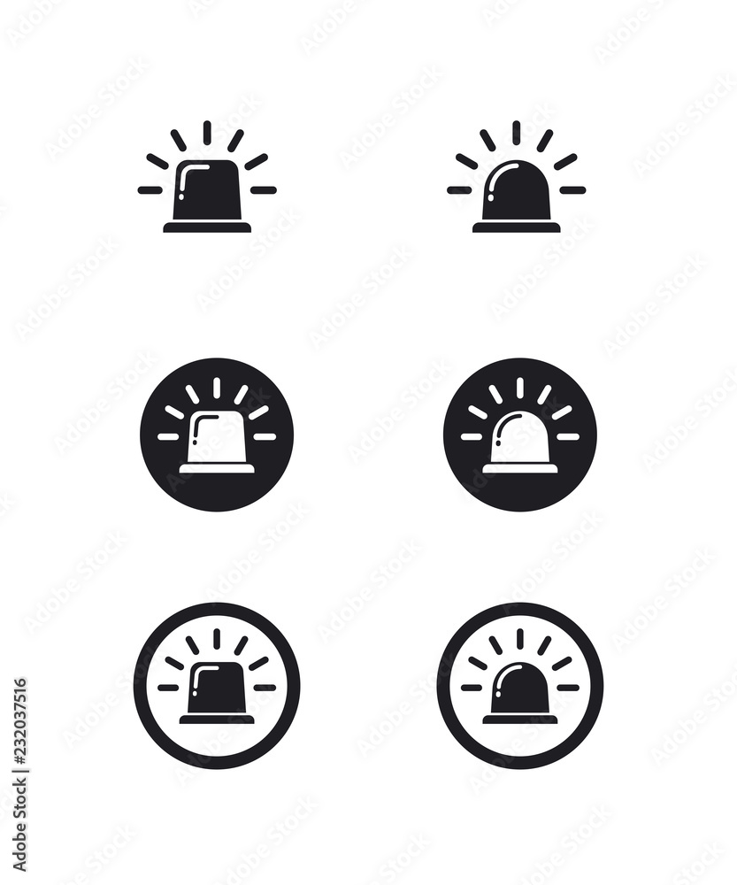 police light sphere icon Stock Vector | Adobe Stock