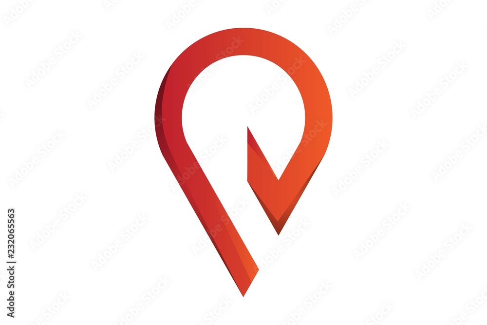 letter P and point map logo Designs Inspiration Isolated on White ...