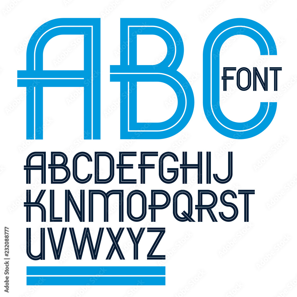 Set of vector upper case English alphabet letters created with white ...