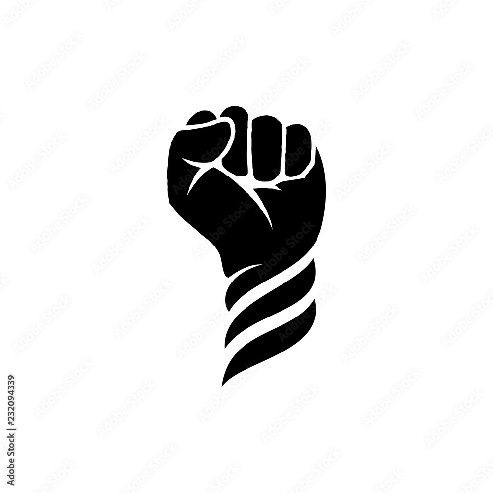 Hand fist logo design inspiration - Rebel logo design inspiration Stock ...