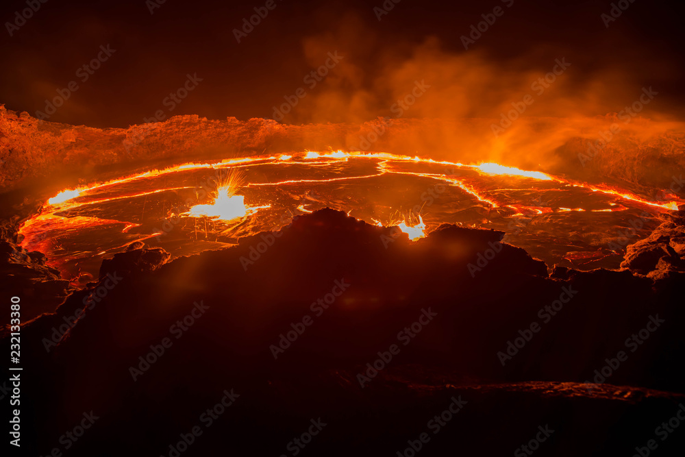 Ertale is the most active volcano of Ethiopia. This is one of the five ...
