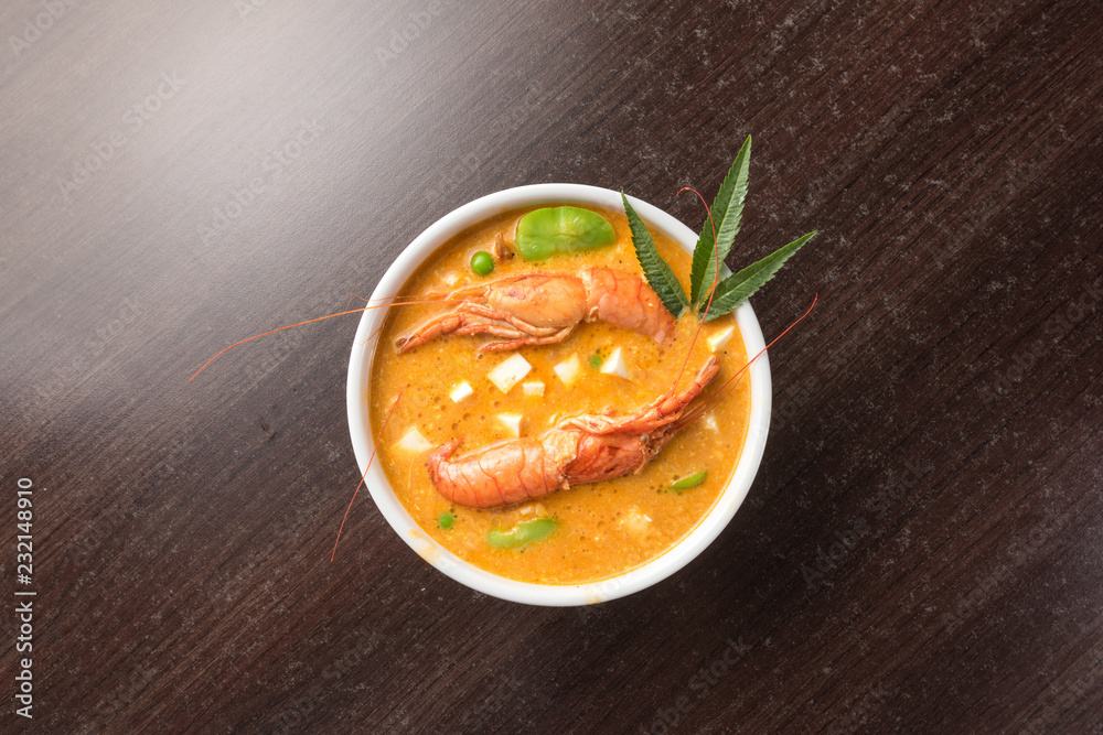 Peruvian Food: Prawns soup, called "Chupe de Camarones" Stock Photo ...