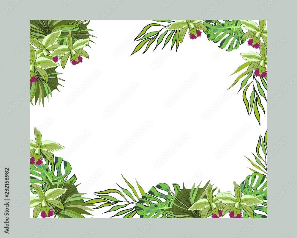 Elegant Leaf Border Design