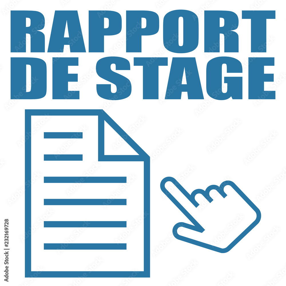 Logo rapport de stage. Stock Vector | Adobe Stock
