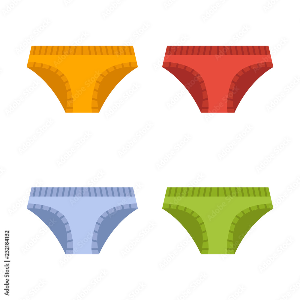 kid underwear flat icon on isolated white transparent background. Stock ...