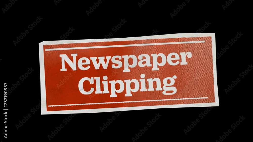 Newspaper Clipping Title Stock Template | Adobe Stock