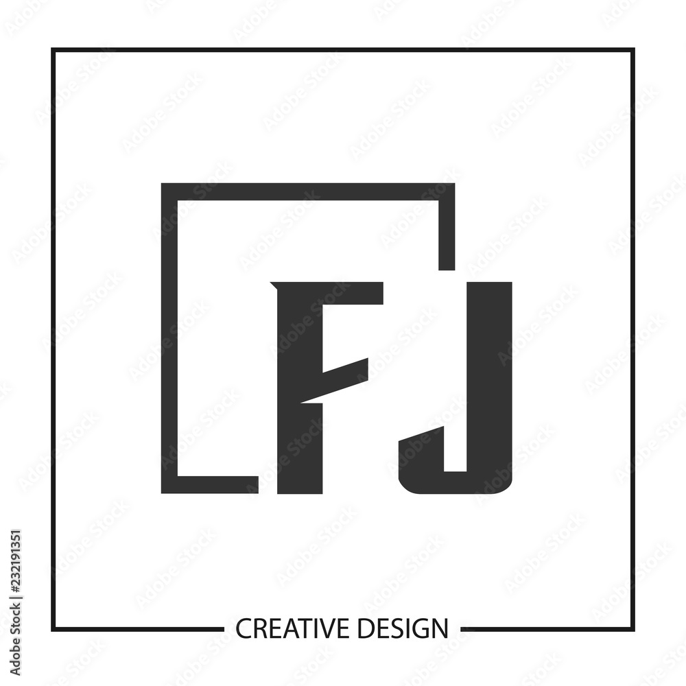 Initial Letter FJ Logo Template Design Vector Illustration Stock Vector ...