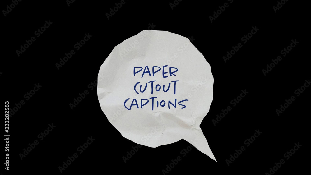 Paper Cutout Caption Box Stock Template | Adobe Stock