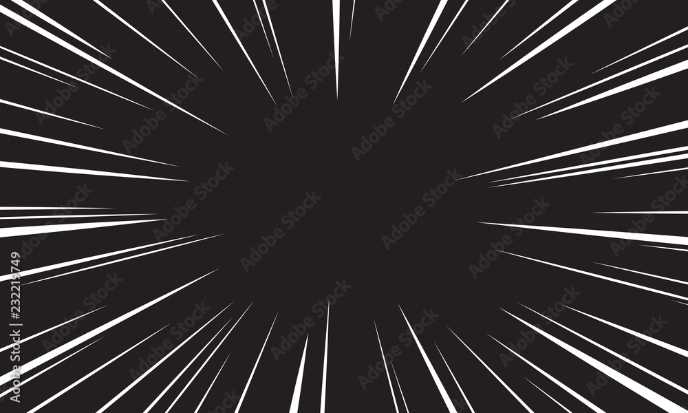 Comic speed radial background Stock Vector | Adobe Stock