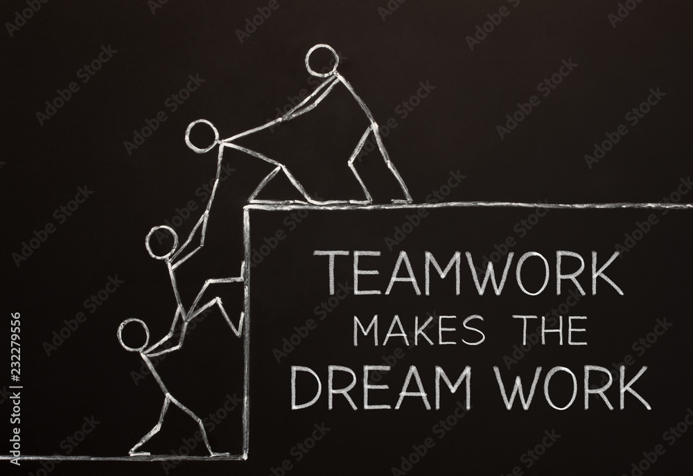 Teamwork Makes The Dream Work Concept Stock-Illustration | Adobe Stock