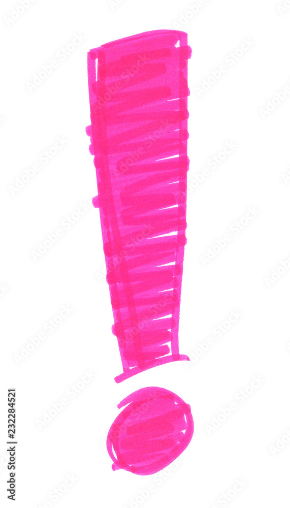 Pink Exclamation Mark Clipart