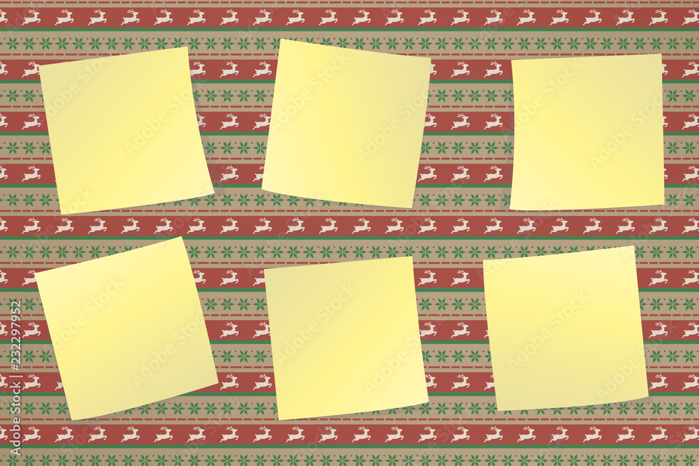 Notizzettel auf Rentier Hintergrund Stock-Vektorgrafik | Adobe Stock