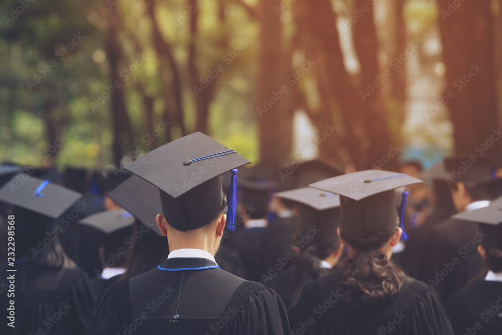 Group of Graduates during commencement. Concept education ...