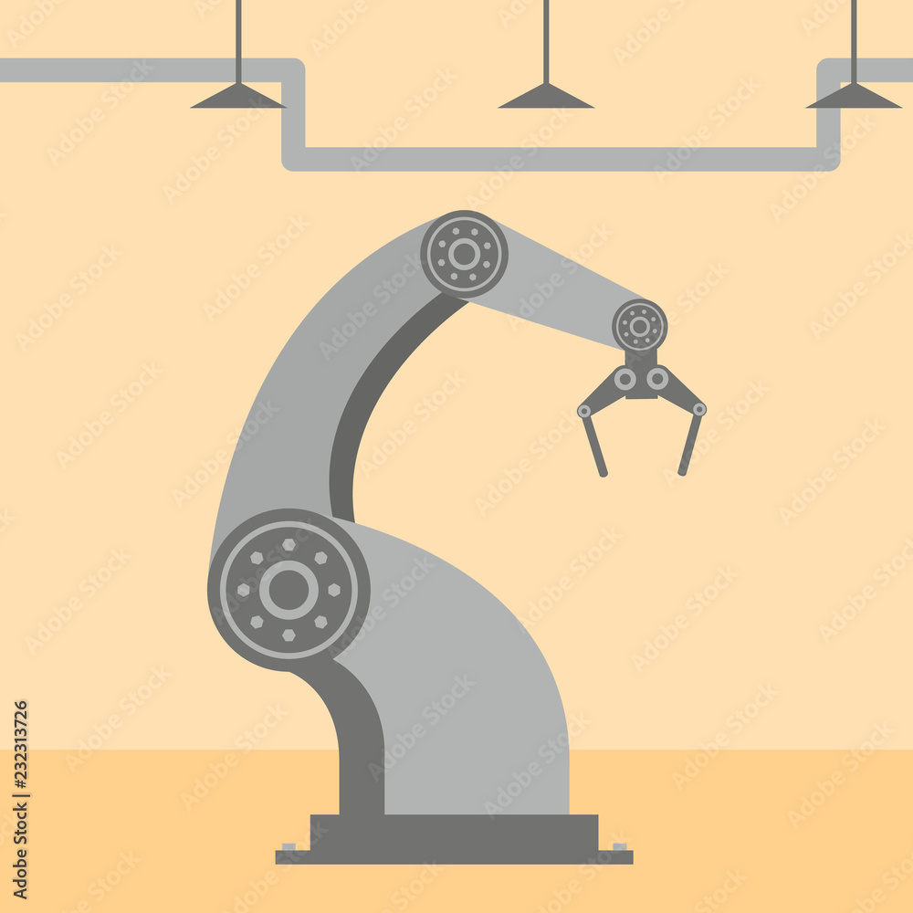 Robotic hand,arm,pointing device.Mechanical model for mounting and ...