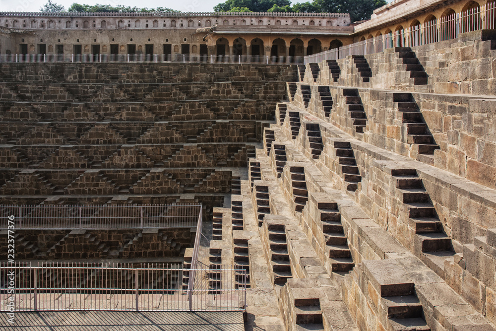 Beautiful geometric giant well of world heritage level, located in ...