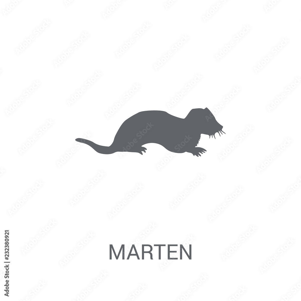 Marten icon. Trendy Marten logo concept on white background from ...